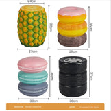 Ice Cream Cone & Snacks - Round Stool | Scribble Snacks