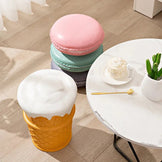 Ice Cream Cone & Snacks - Round Stool | Scribble Snacks